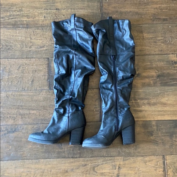 JustFab | Shoes | Over The Knee 3 Inch Heel Boot | Poshmark